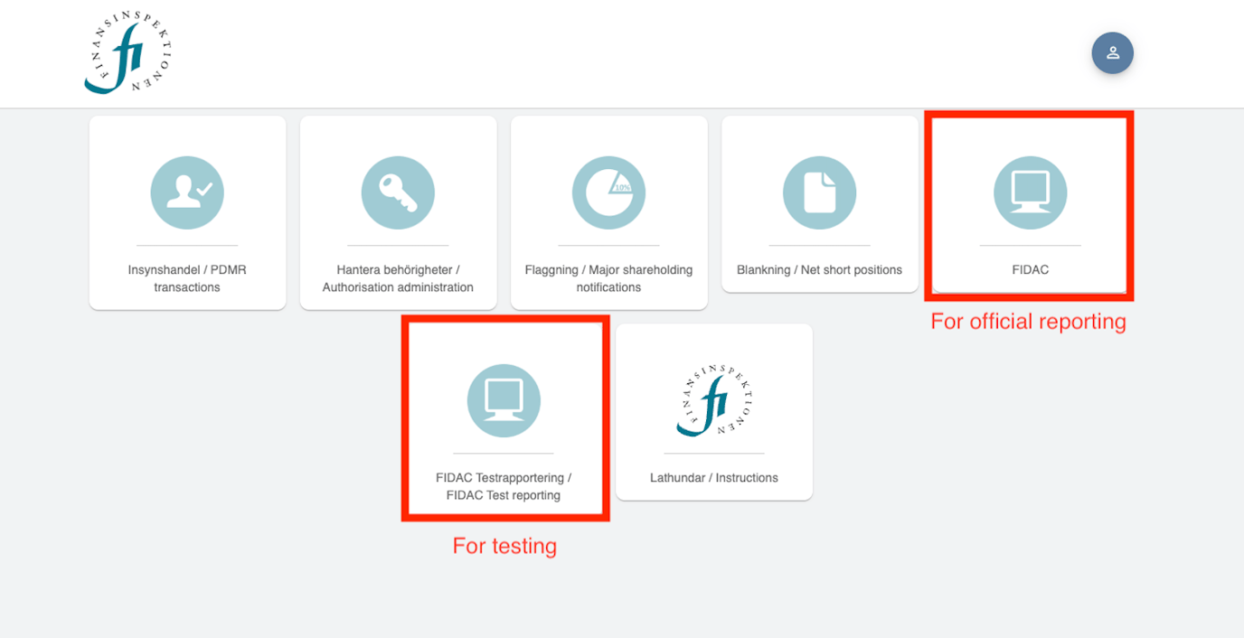 How to submit your Register of Information: Sweden, Fidac portal, Finansinspektionen